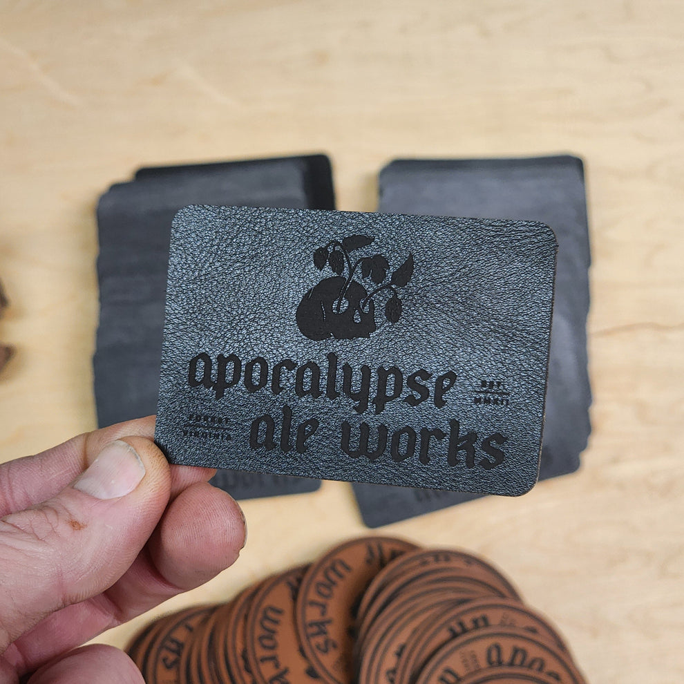 Custom Laser Engraved Leather or Acrylic Patches - Wholesale Packages ...