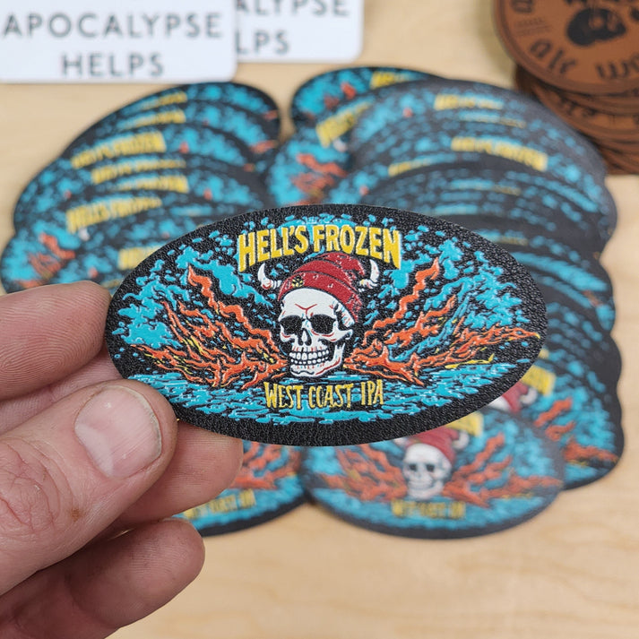 Custom UV Printed Leather or Acrylic Patches - Wholesale Packages - MR ...