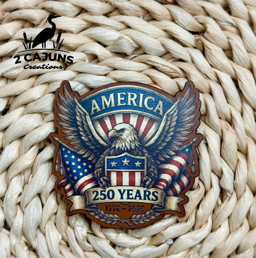 250 Years America Patriotic UV Printed Die Cut Patch – Lone Star Adhesive