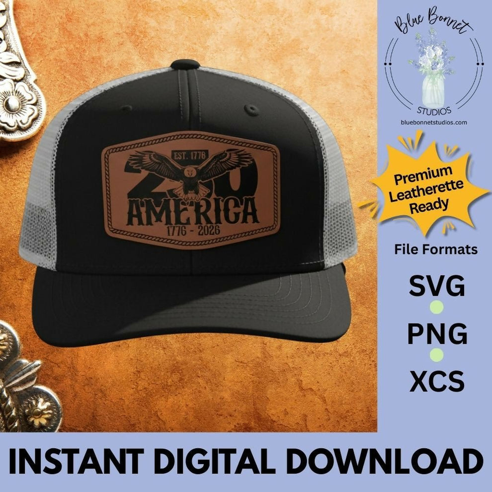 250 Years of America Eagle Patch Design | Laser-Ready SVG, PNG & XCS ...