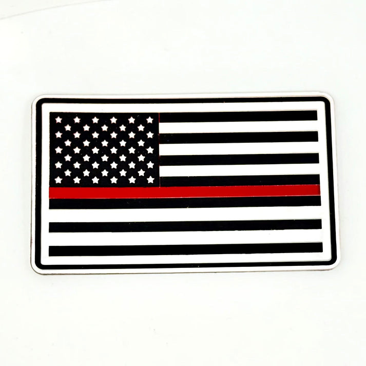 American Flag - Thin Red Line Edition (White, Black, Red) Acrylic Hat ...