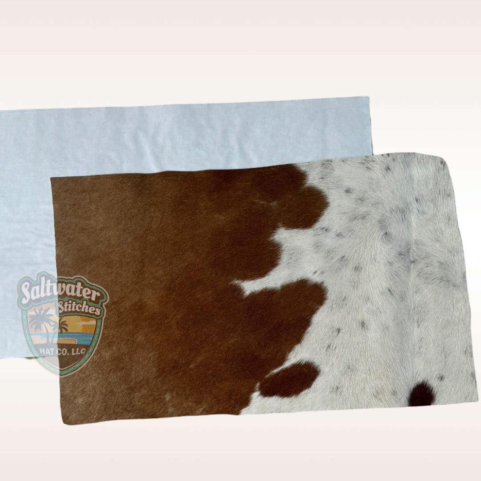 Brown & White Cowhide Panel – Lone Star Adhesive