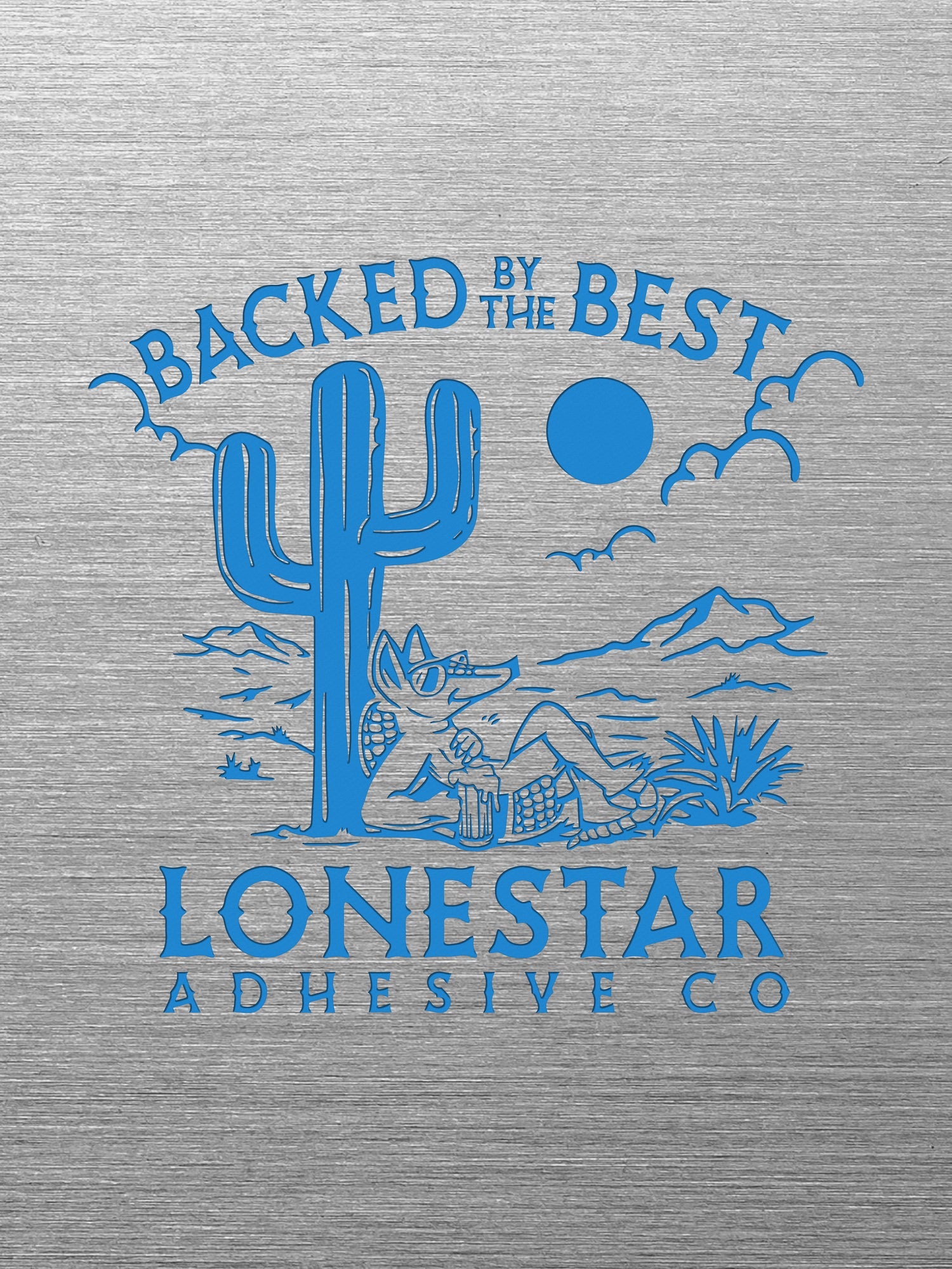 Acrylic: Brushed Stainless / Blue Durra-Bull™ Laserable Panels (12"x24 ...