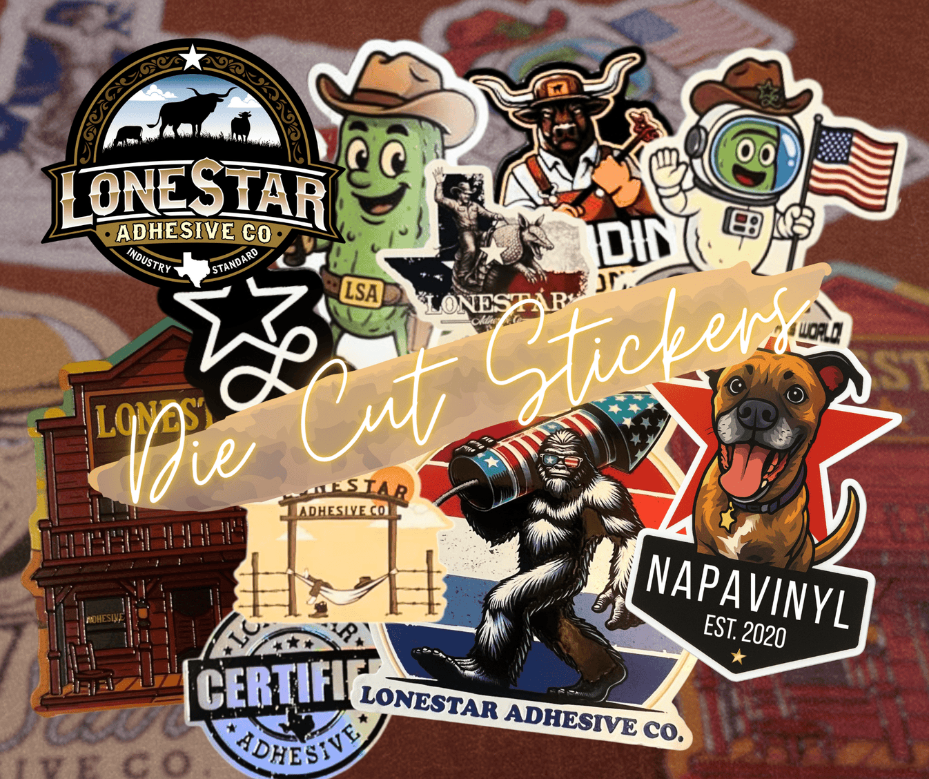 Die Cut UV Printed Vinyl Stickers – Lone Star Adhesive