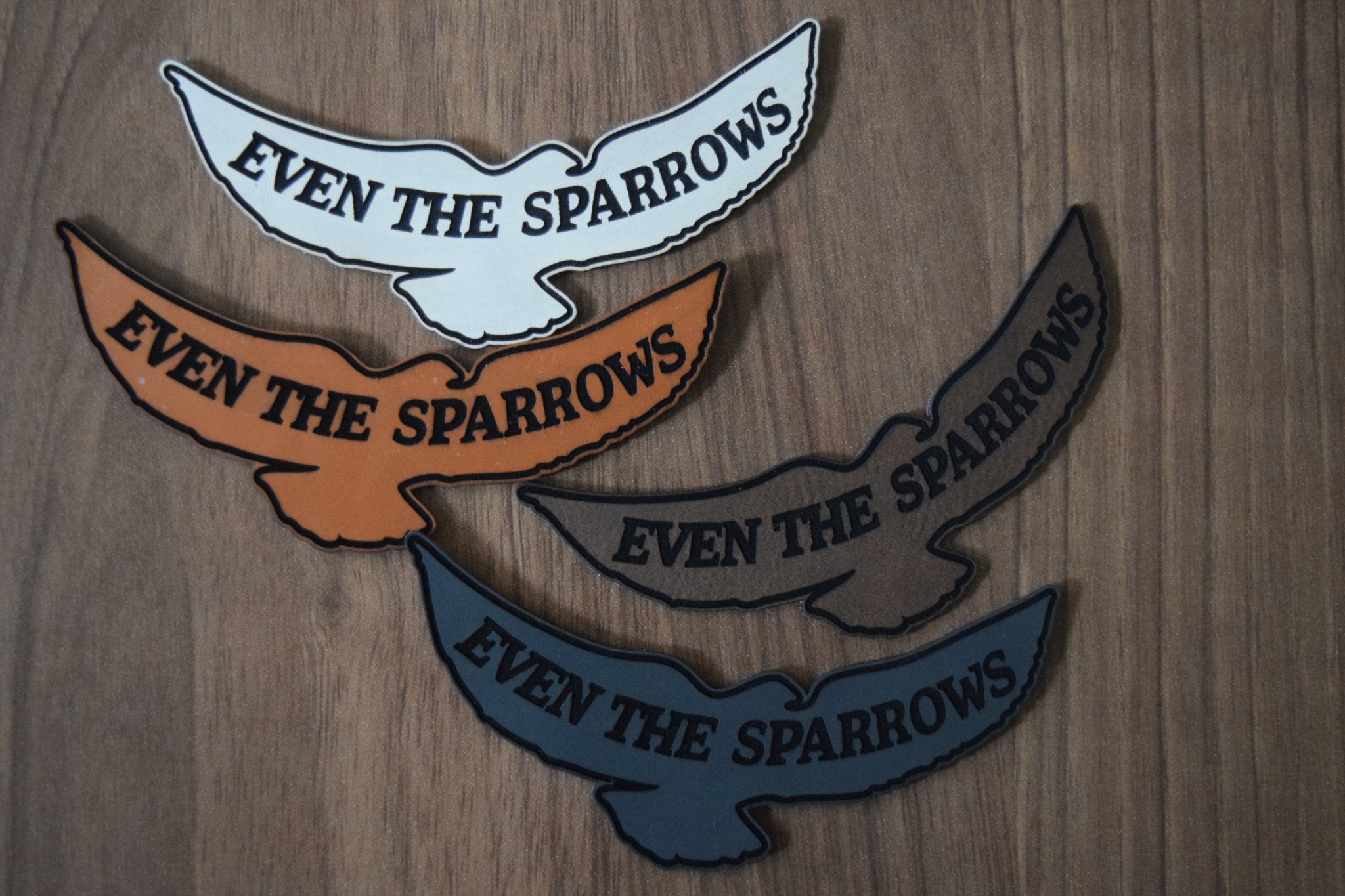 "Even The Sparrows" Christian Leatherette Patches – Lone Star Adhesive