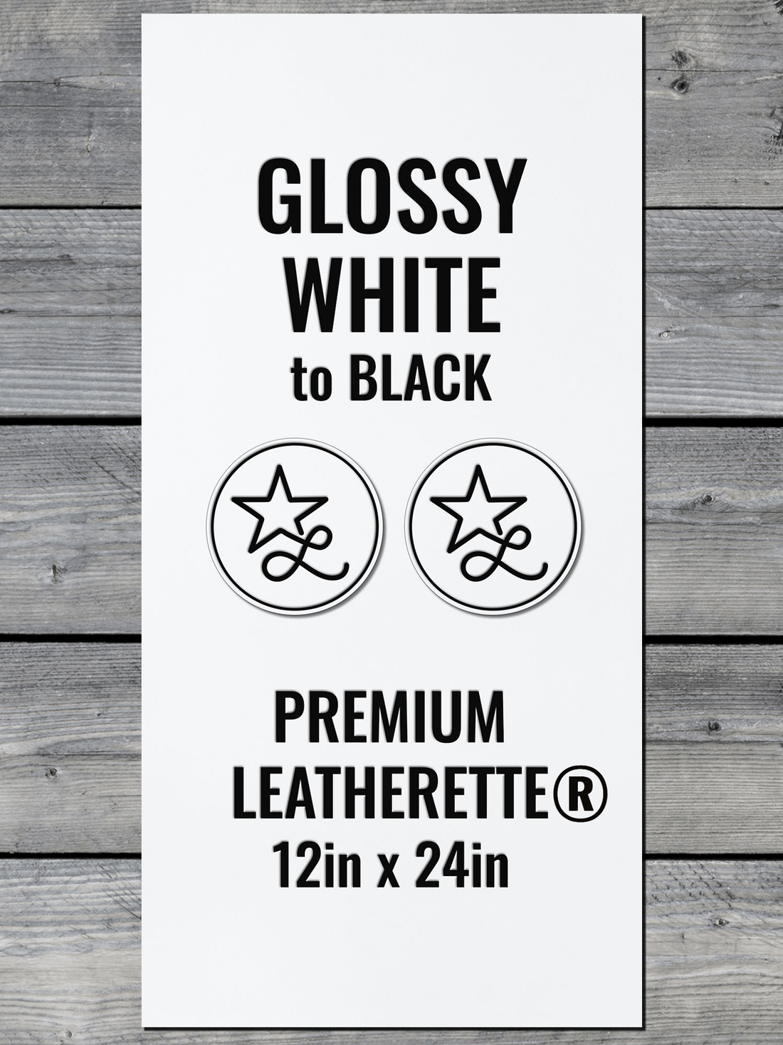 Glossy White / Black Durra-Bull Premium Leatherette® Sheets (12x24 ...