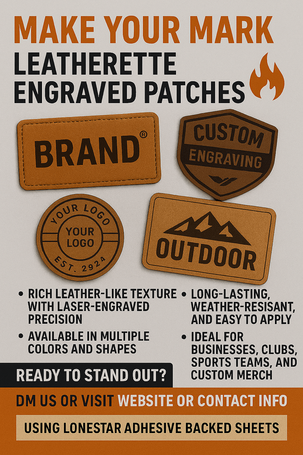 Leatherette Patches – Lone Star Adhesive
