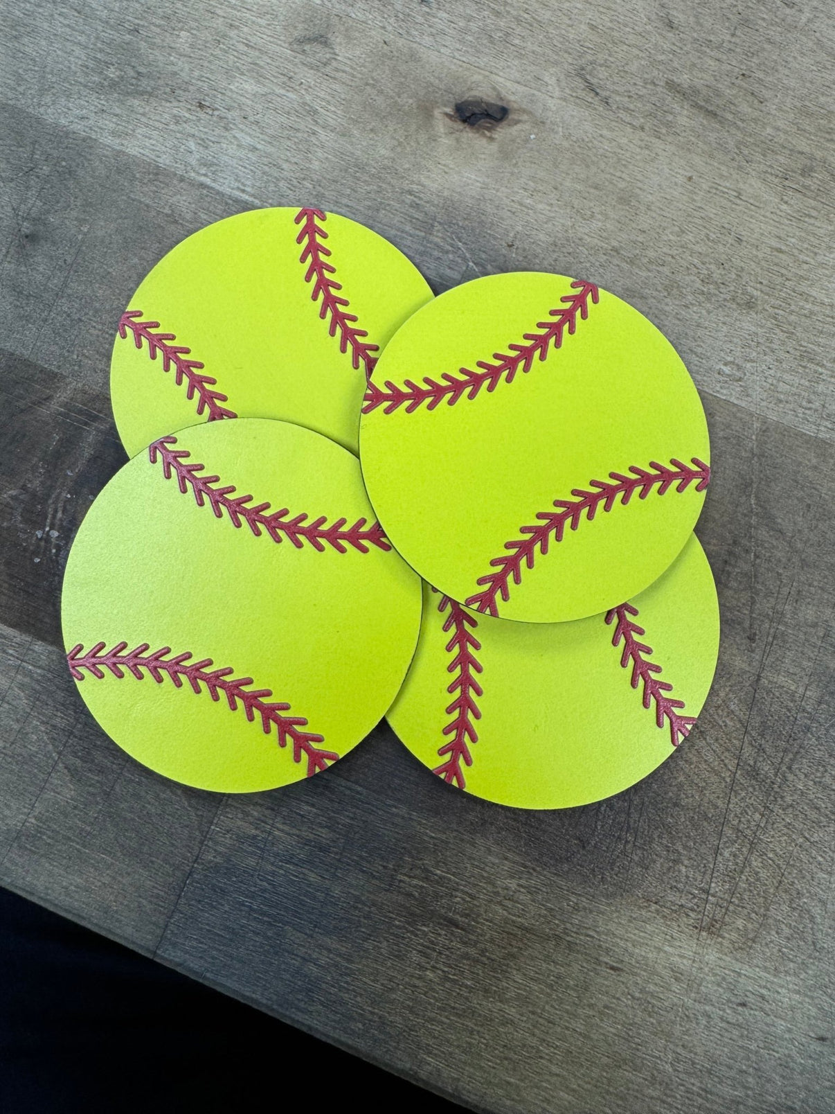 Leatherette softball patch blank for engraving with raised stitching ...
