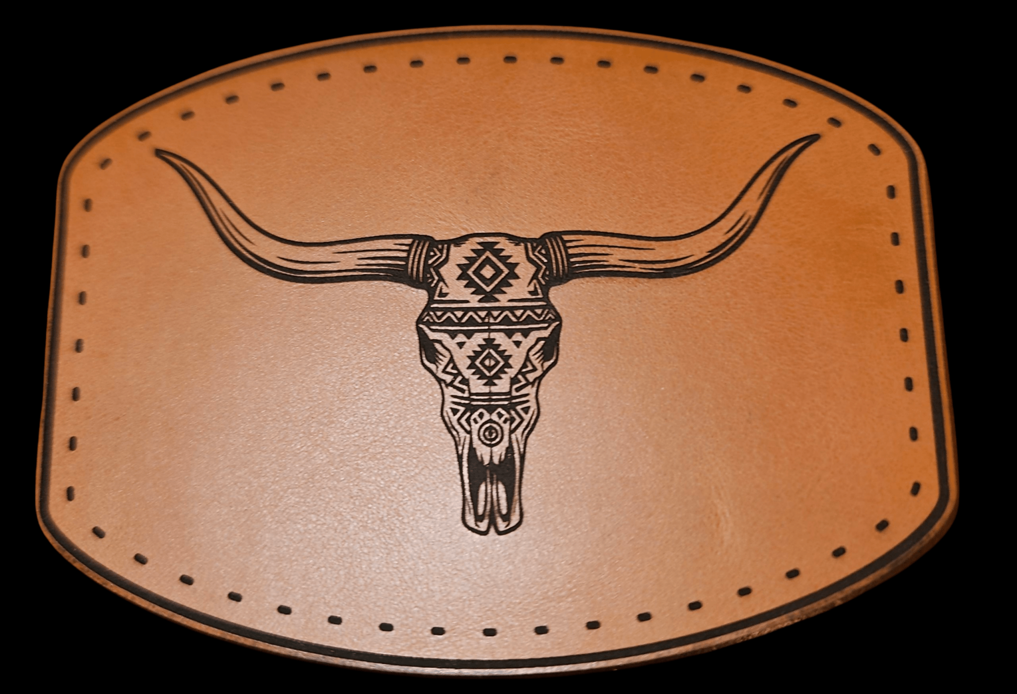 Longhorn Skull With Pattern V6 – Lone Star Adhesive