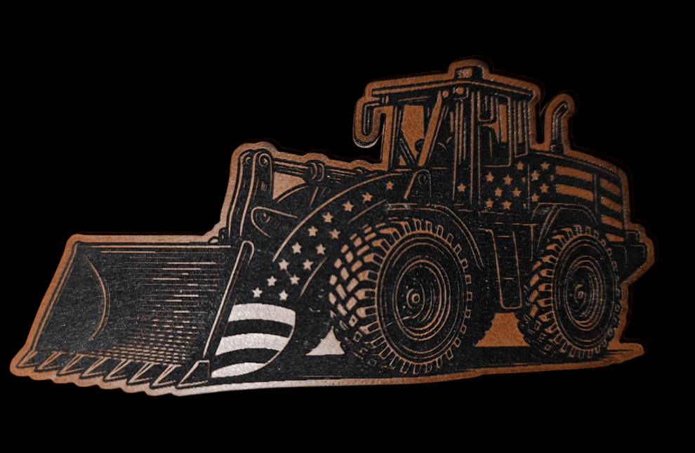 Payloader With American Flag – Lone Star Adhesive