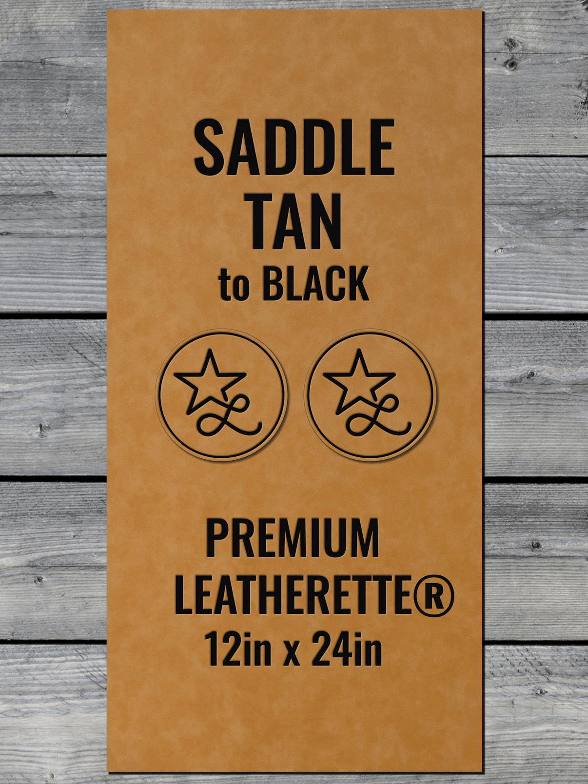 Saddle Tan / Black Durra-Bull Premium Leatherette® Sheets (12x24 ...