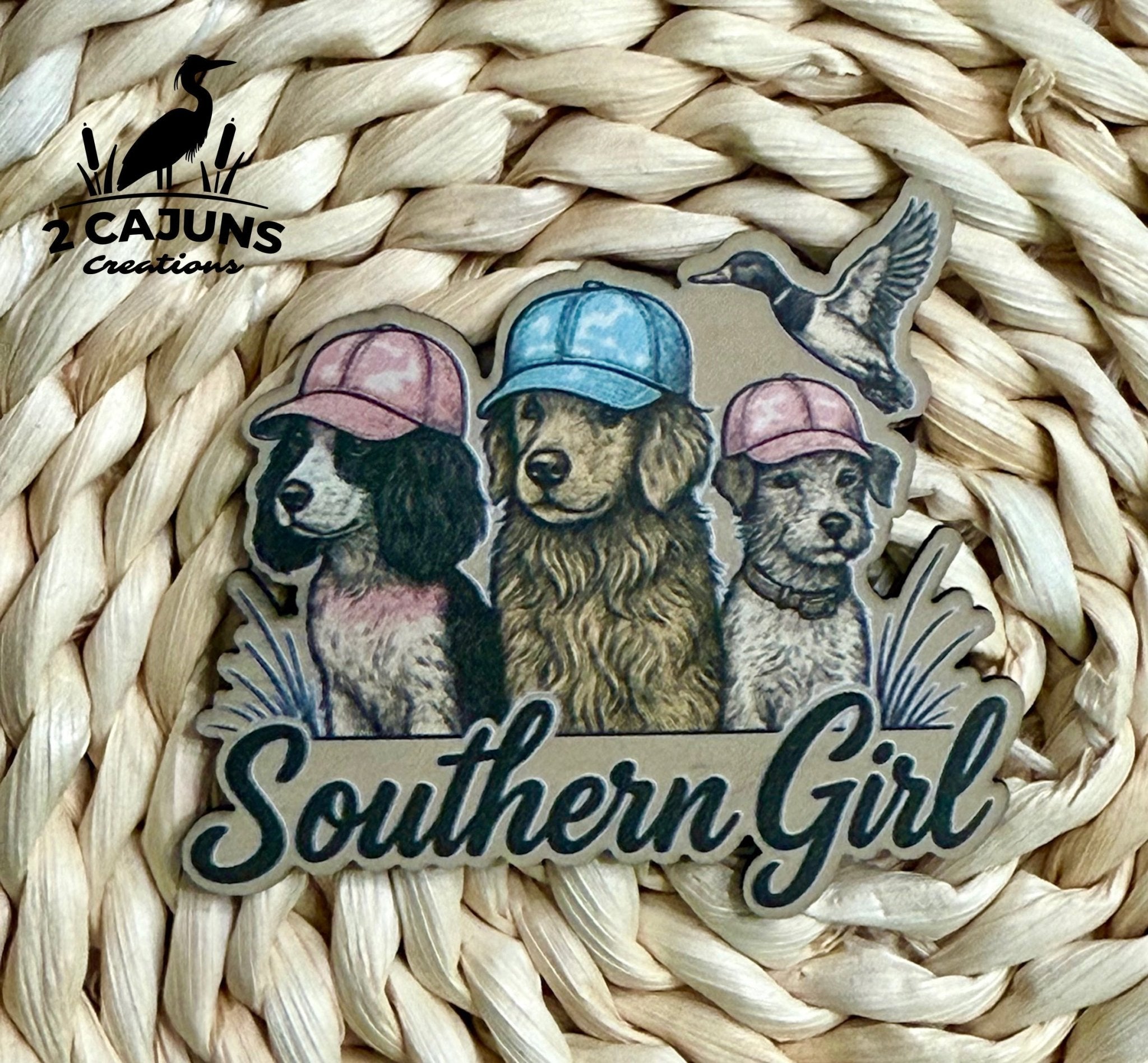 Southern Girl Dogs in Hats UV Printed Leatherette Hat Patch – Lone Star ...