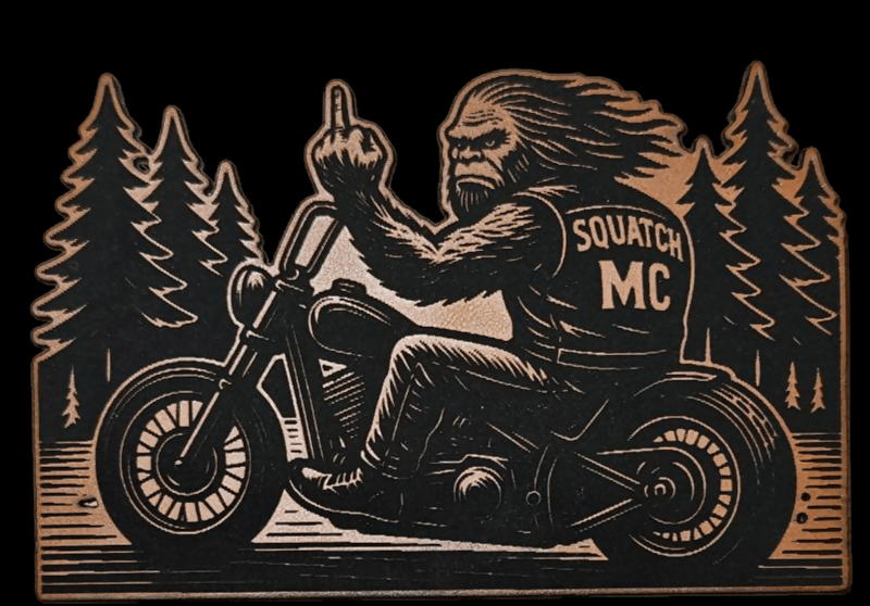 Squatch MC Middle Finger Digital File – Lone Star Adhesive