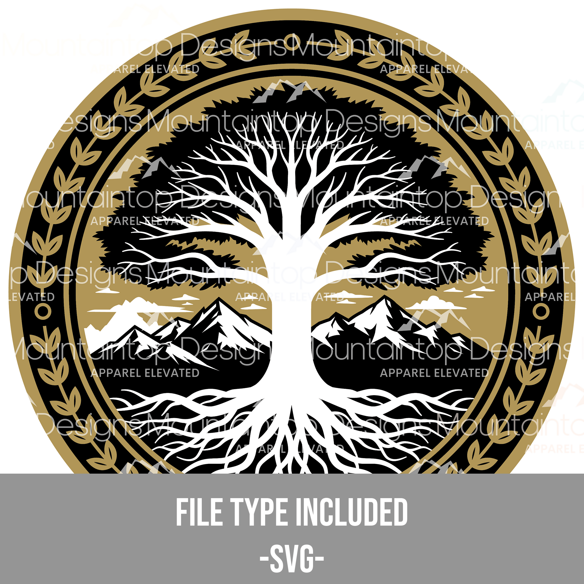 Tree of Life Circular – SVG & Lightburn Digital File for Tri-Layer Eng ...