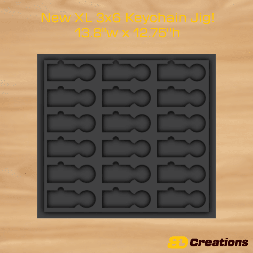 XL Keychain jig for laser engraving 6x3 – Lone Star Adhesive