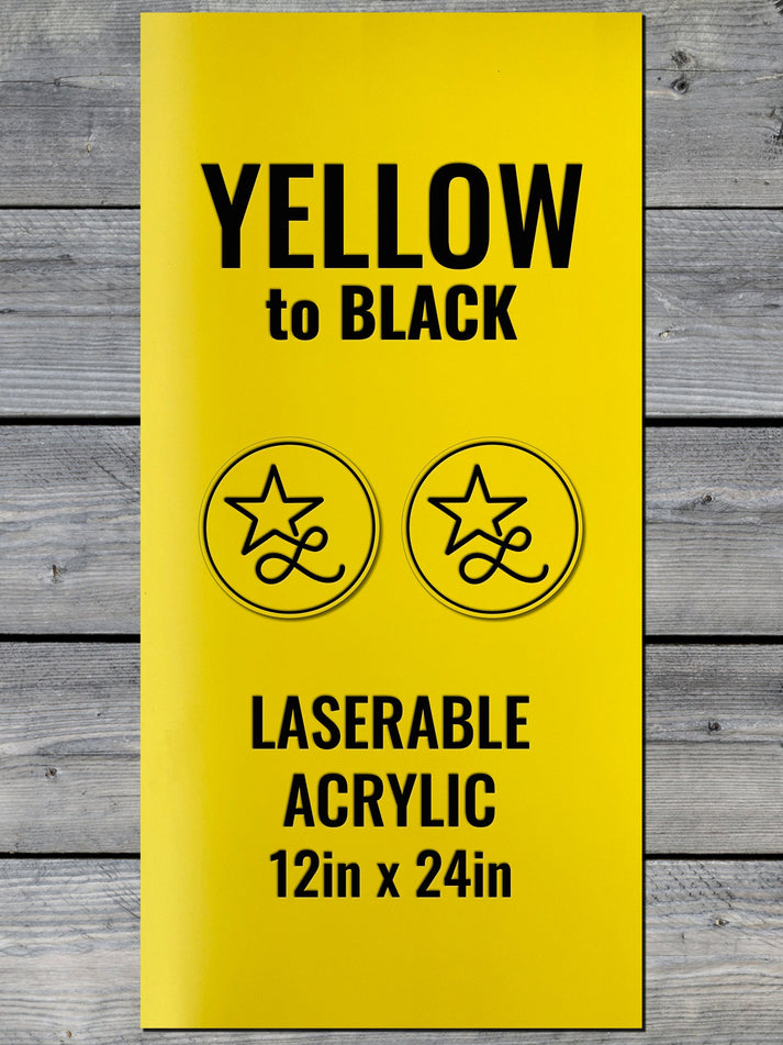 Acrylic: Yellow / Black Durra-Bull™ Laserable Panels (12"x24") – Lone ...